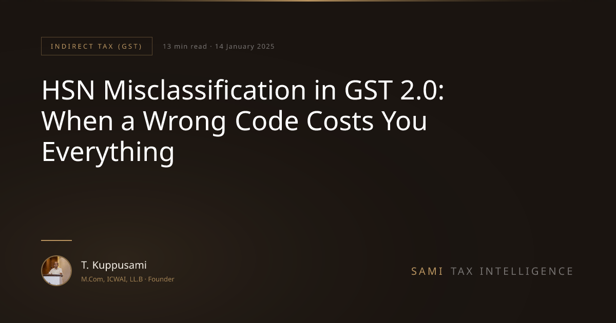 HSN Misclassification in GST 2.0: When a Wrong Code Costs You ...
